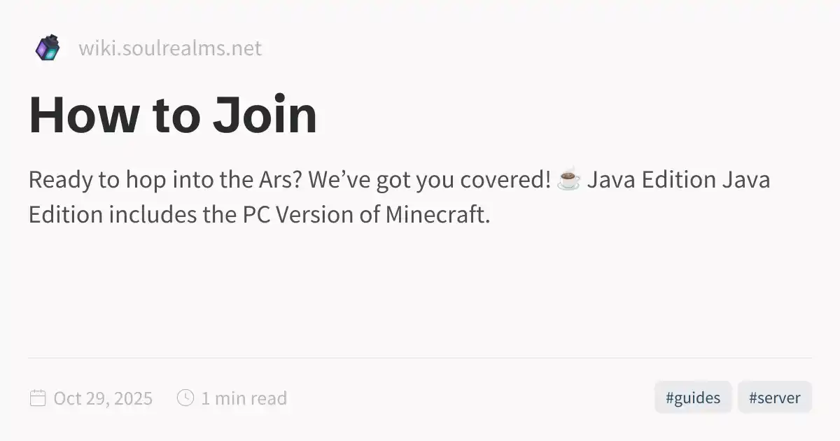 How to Join